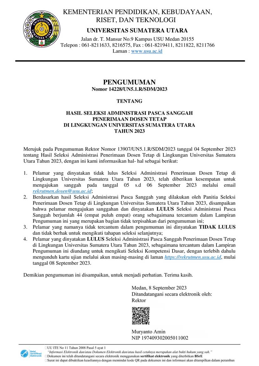 Berita Universitas | Universitas Sumatera Utara