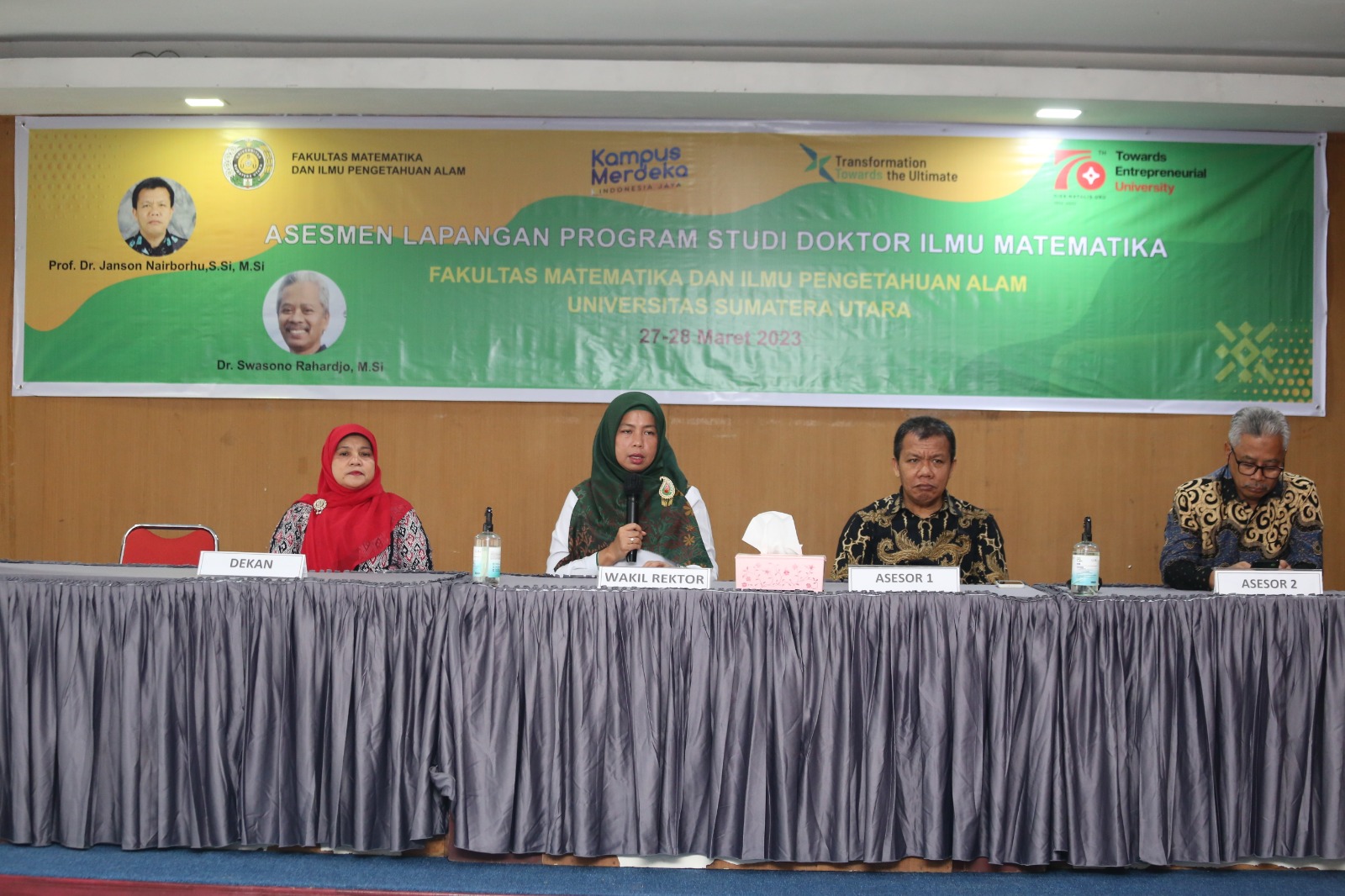 LAMSAMA Asesmen Lapangan Prodi Doktor Ilmu Matematika FMIPA | Universitas Sumatera Utara