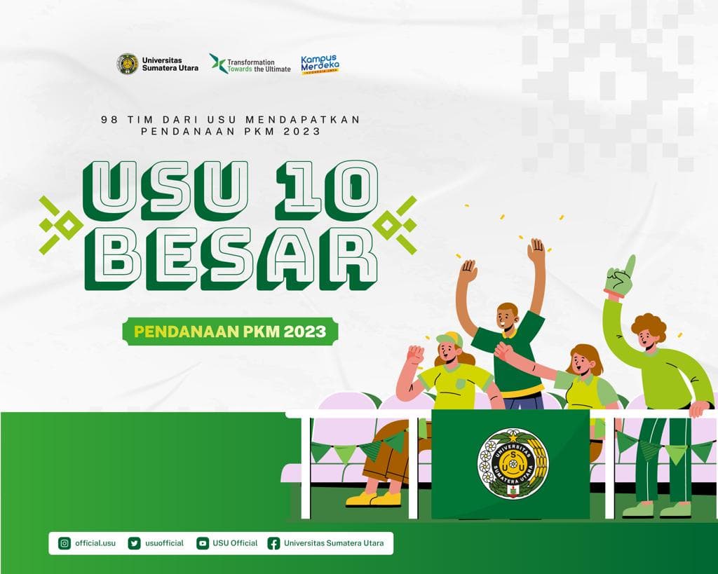 USU is in the Top 10 for National Most PKM Funding 2023 | Universitas Sumatera Utara